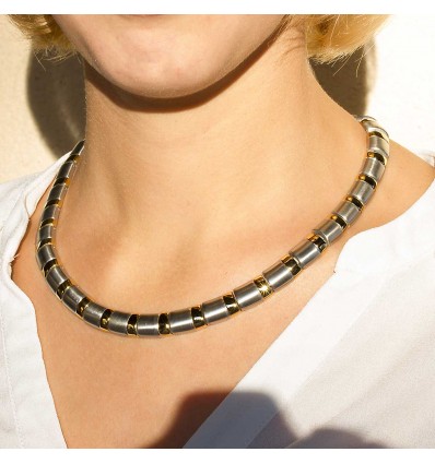 Collier Magnétique avec aimants 3000 gauss puissant antistress naturel ...